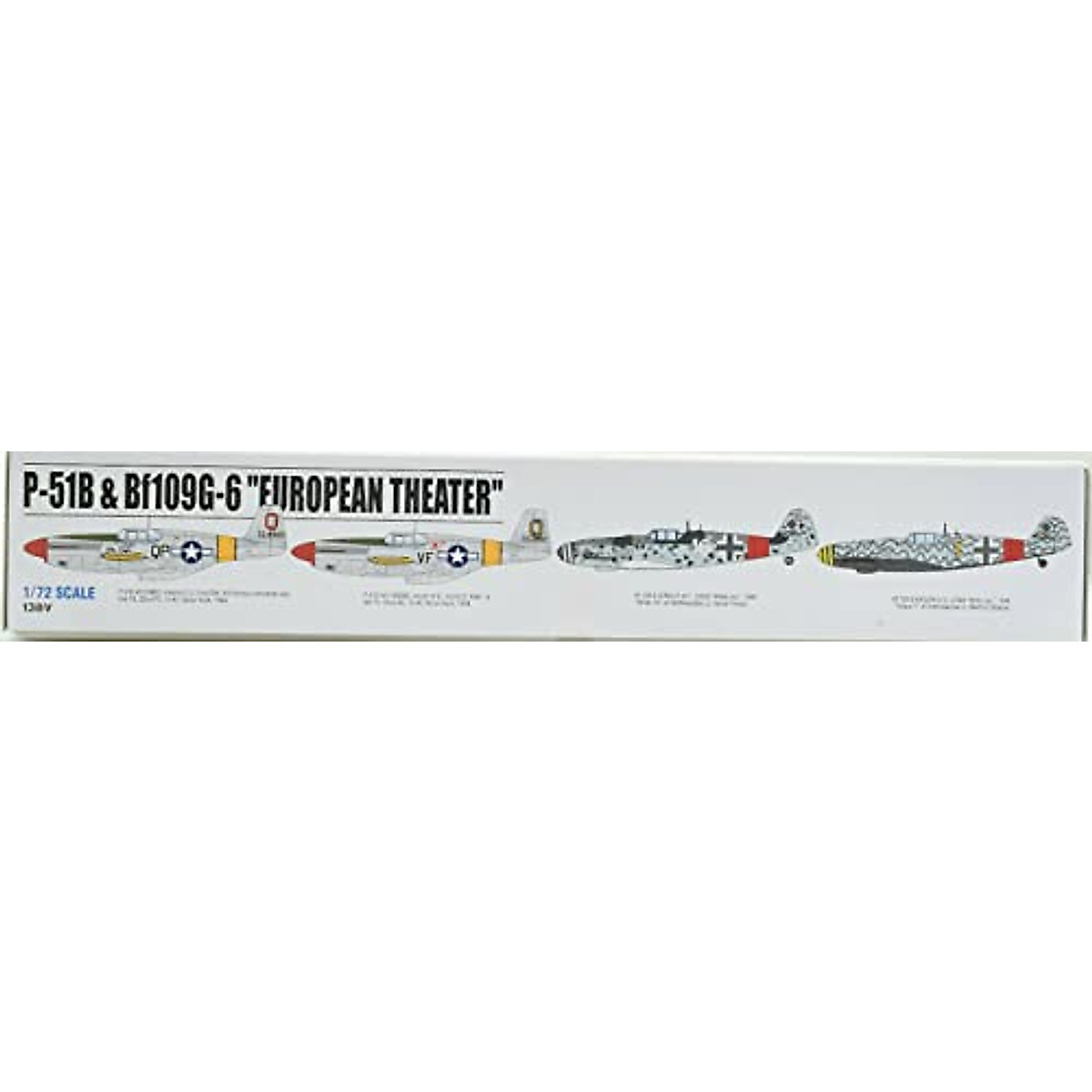 Premium Hobbies P-51B & Bf109 G-6 "European Theater" 1:72 Plastic Model Airplane Kit Twin Pack 138V