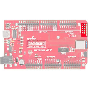 SparkFun RedBoard Artemis ATP Machine Learning Development Board Includes BLE 1 megabyte Flash USB-C Qwiic I2C MEMS Microphone Compatible with Arduino IDE platform Run TenserFlow Models Mega Footprint
