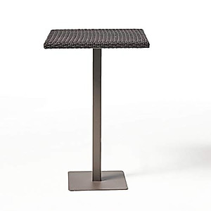 Christopher Knight Home Dominic Outdoor 26" Wicker Square Bar Table, Multibrown