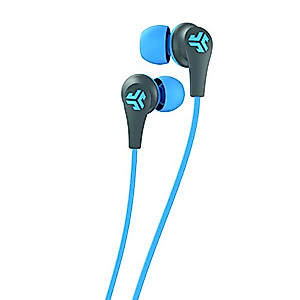 JLab JBuds Pro Bluetooth Wireless Signature Earbuds | Titanium 10mm Drivers | 6-Hour Battery Life | Music Controls | Noise Isolation | Bluetooth 4.1 Extra Gel Tips and Cush Fins | Graphite/Blue