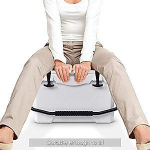 Giantex 20 Quart Portable Ice Cooler, Heavy Duty Ice Chest with 2 Cup Holder, Fish Ruler, Bottle Openers, Camping Cooler for Beach Boat Fishing Hunting BBQ (20 Quart)