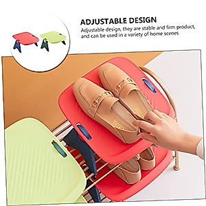 Cabilock 2pcs Storage Rack Shoe Tray Shoe Organizer Shelf Brackets for Shelves Sneaker Heels Shoe Rack Organizer Shoe Stacker Slots Shoe Slots for Shelf Shoes Holder Shoe Rack for Home Set