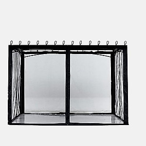 Mosquito Net for 10x10 Canopy Tent,Replacement Mosquito Netting for Gazebo Netting Screen Mosquito Screen Canopy for Camping for Patio Tent 10x10' (Mosquito Netting Only, Black 2)