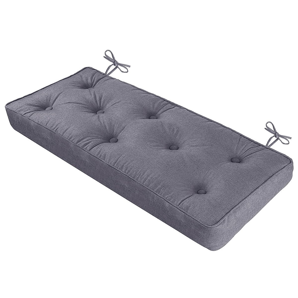 Millsilo Bench Cushion, Bench Cushions for Indoor/Outdoor Furniture, Window Seat Cushions, Garden Patio Large Pads with Button Reinforcement, for Shoe Bench Dining Porch Bench 36x14x4 inch,Gray