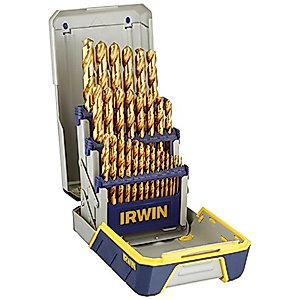 IRWIN Drill Bit Set, Titanium Nitride Coated, 29-Piece (3018003)