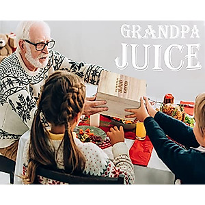 LIGHTEN LIFE Grandpa Juice Whiskey Glass 12 oz,Unique Grandpa Gifts in Valued Wooden Box,Funny Grandpa Gifts Ideas for New Grandpa,Birthday from Grandson,Granddaughter