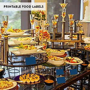 Andaz Press Table Tent Printable Place Cards, Navy Blue 20-Pack, Seat Placement Cards Blank Place Cards For Table Settings Name Cards for Baby Bridal Wedding Shower, School Graduation Food Cards