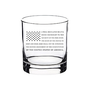Rogue River Tactical Patriotic USA Flag Old Fashioned Whiskey Glass Gift For Patriotic American or Hunter