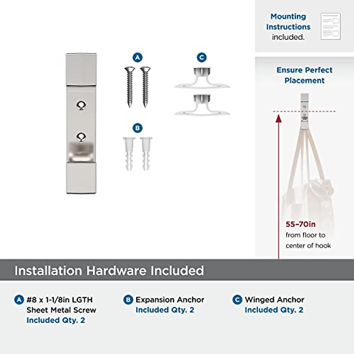 Amerock H3700926 | Bray Double Prong Decorative Wall Hook | Polished Chrome Hook for Coats, Hats, Backpacks, Bags | Hooks for Bathroom, Bedroom, Closet, Entryway, Laundry Room, Office