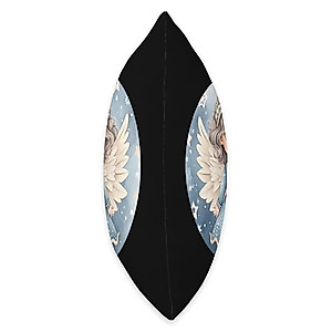 Blue Winter Accessories For Women Cute Christmas Angel Throw Pillow