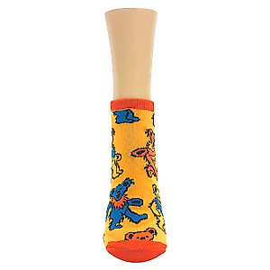 Ripple Junction Grateful Dead Steal Your Face and Pattern Women's 3-Pack Novelty Ankle Socks