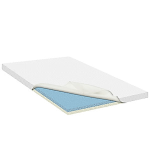 Spring Solution 2-inch Foam Bedding Topper with Orthopedic Support | High-Density Mattress Toppers Provides Support for Back and Lower-Back, Breathable, Soft and Relaxing Bed Top Padding, King, White