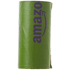 Amazon Basics Dog Poop Bags With Dispenser and Leash Clip, Lavender Scented, 270 Count, 18 Pack of 15, 13 Inch x 9 Inch