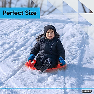 Superio Round Kids Snow Sled, red