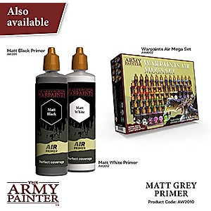 The Army Painter Warpaints Air Air Primer Matt Grey 18ml Acrylic Paint for Airbrush, Wargaming and Modelling