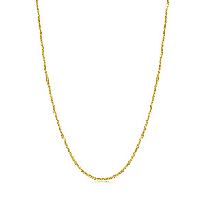 CHOW SANG SANG 999.9 24K Solid Gold Price-by-Weight 3.74g Gold Plain Chain Necklace for Women 62807N | 15.7 Inches, (40 CM)
