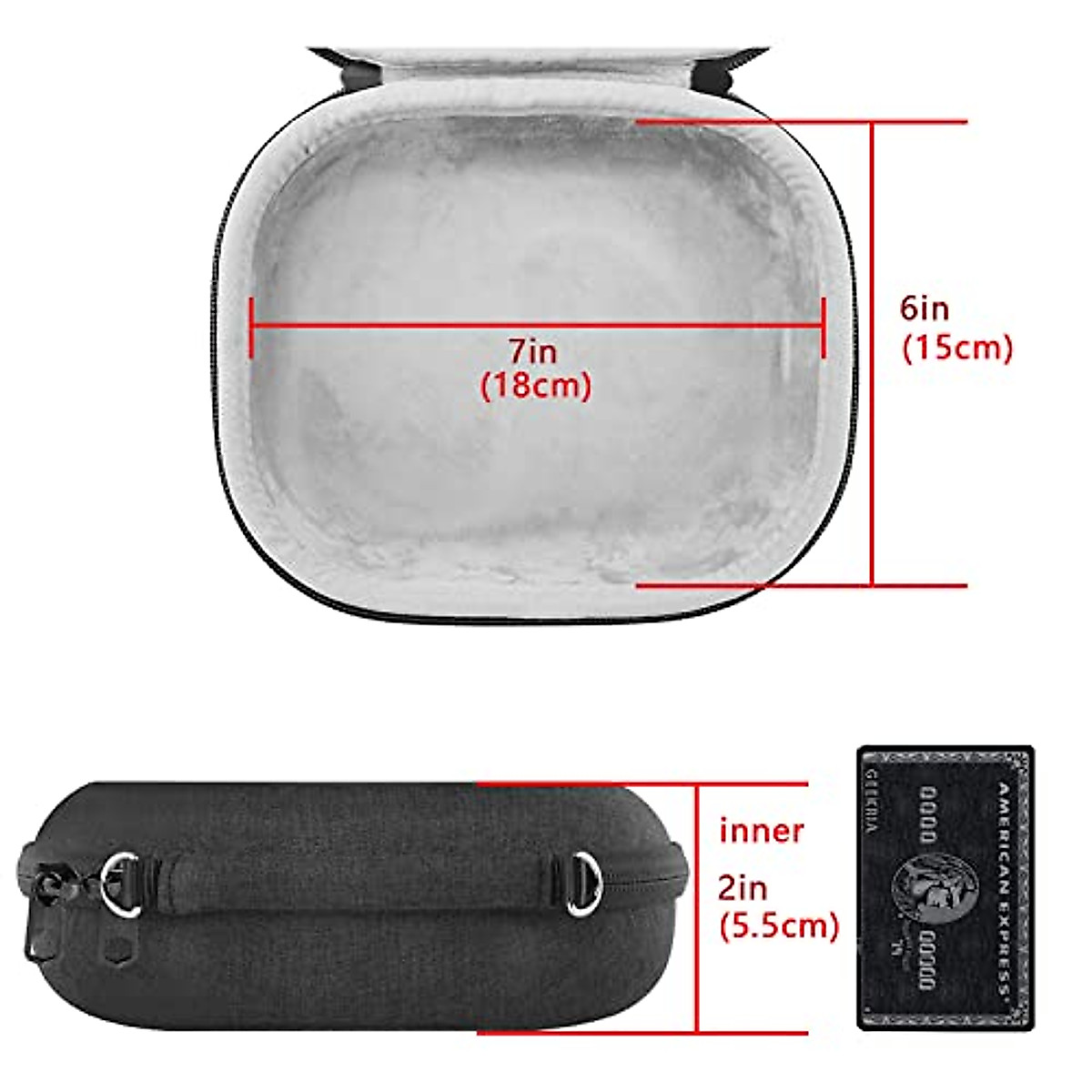 Geekria Shield Headphones Case Compatible with Bose QuietComfort 45 II, QC 35 II Gaming Headset, QC 25, QCSE Case, Replacement Hard Shell Travel Carrying Bag with Cable Storage (Dark Grey)