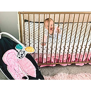 BaeBae Goods Crib Sheets for Baby Boys and Girls, 4 Pack, Soft and Breathable Jersey Knit Fitted Sheet Set, Cute Gender Neutral Nursery Mattress Bedding, Universal Fit (Gold Dots)