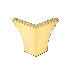 Geesatis Furniture Leg Accessories 4 pcs Furniture Legs 4 inch / 10 cm Height Metal Sofa Legs Replacement, Minimalist Design, for Sofa Coffee Table Cabinet TV Stand Feet, Gold, with Mounting Screws