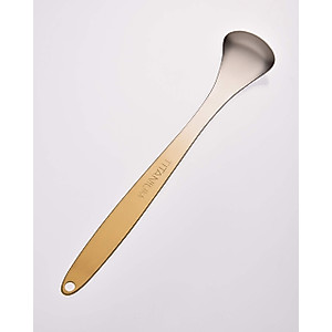 TE to TE KT-31 Pure Titanium Japanese Tongue Cleaner, Moss & Premium II, Matte Peach, Total Length 5.9 inches (150 mm) (Matte Champagne)