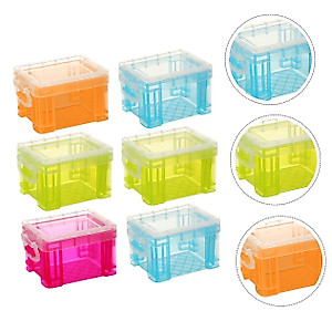 TEHAUX 6pcs Box Crafts Pp Plastic Small