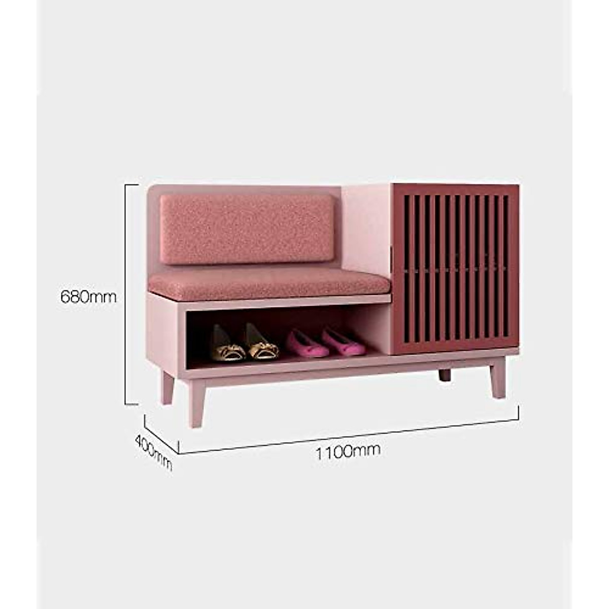 N/A Fashion Shoe Cabinets Minimalist Multi-Function Shoe Changing Stool Porch Partition Hall (Color : Black)