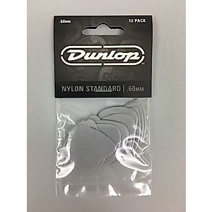 Dunlop 44P60 .60mm Nylon Standard Guitar Picks, Pack of 12