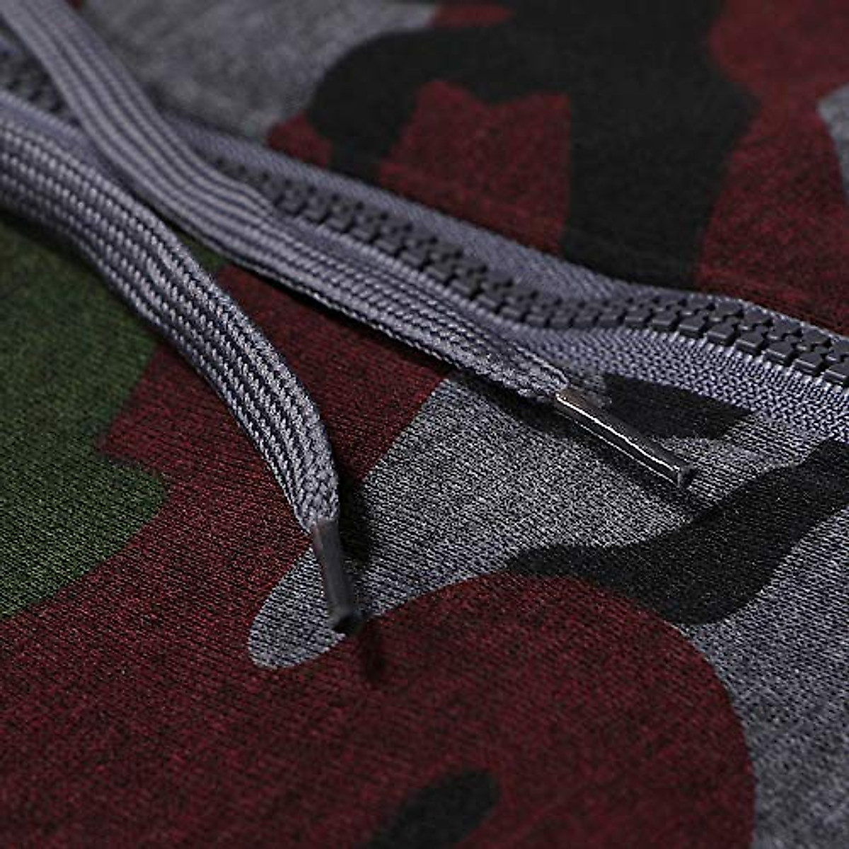 Men's Pullover Winter Workout Thenlian Men's Long Sleeve Camouflage Hoodie Hooded Sweatshirt Top Tee Outwear Blouse(Dark Gray, L )