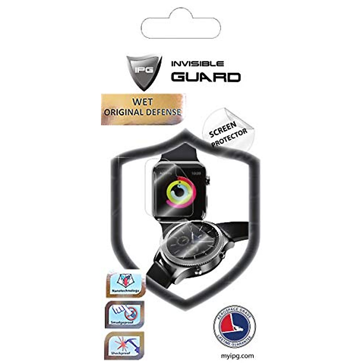 IPG for TAG HEUER Smartwatch Hydrogel Screen Protector (2 Units) Invisible HD Clear Film Anti Scratch Guard-Smooth/Self-Healing/Bubble Free (Connected - 45mm)