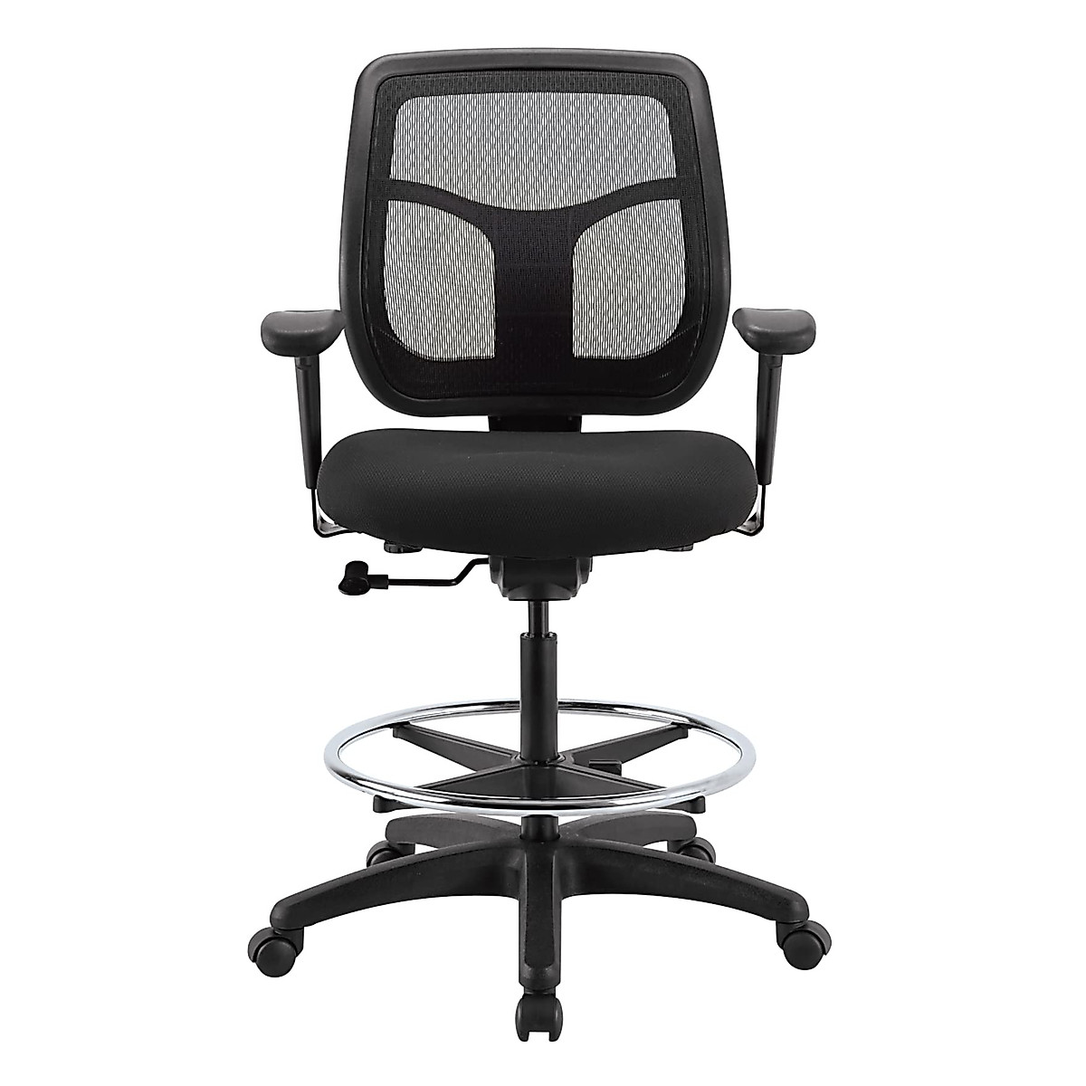 Raynor EuroTech Apollo Mesh Fabric Back Fabric Drafting Chair, Black (DFT9800)