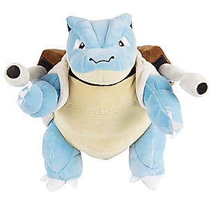 Pokemon 12" Blastoise Large Plush - Squirtle Evolution Figure - Officially Licensed - Authentic Soft Stuffed Animal Toy - Valentine's Day & Easter Basket Stuffer Gift for Kids, Boys, Girls - 2+
