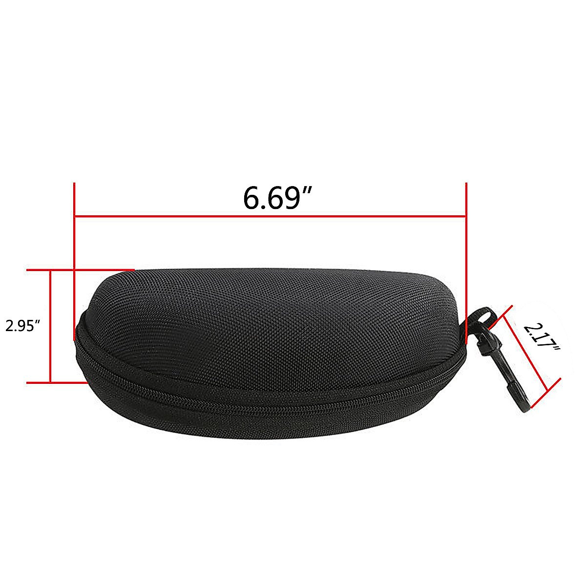 LERTREE Yuyeran Portable Waterproof Sunglasses Eyeglasses Case Zipper Hard Shell Box With Clip (1PC)