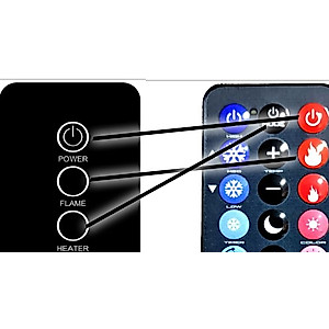 Replacement Fireplace Remote Control for Twin Star FIre Place Parts Numbers: Twinstar 23EF020GRA, 28EF020GRA, 33EF020GRA