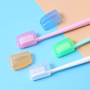 Cafurty 10PCS Toothbrush Covers Head Caps Toothbrush Holder Case Travel Container for Travel Camping Business Trip Toothbrush Cover
