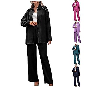Travel Wear For Women Clothing Long Sleeve Top And Shorts Set 2 Piece Shorts Set For Women Long Sleeve,today's deals my orders