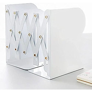Sujetalibros Book Ends Metal Retractable Book Ends Heavy Duty Telescopic Book Stands Large Capacity Non Skid Book Holders Desktop Document Dividers for Library Office School Home Book Stopper