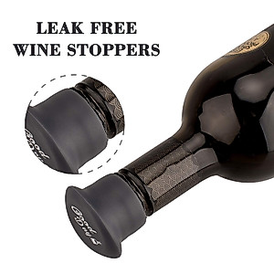 Whaline 8 Pack Funny Silicone Wine Stoppers, Reusable Wine Accessories and Wine Gifts with a Funny Saying for Wine Beer Bottles