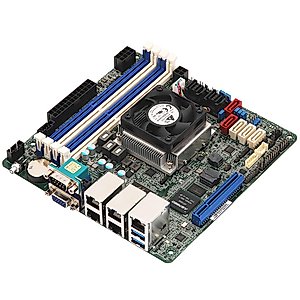 ASRock Rack C3558D4I-4L Atom C3558 Mini ITX Motherboard w/Quad GbE LAN, IPMI, 13 x SATA Connectors