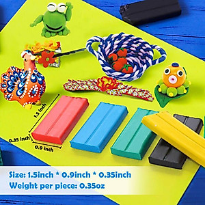 Polymer Clay, 12 Colors Modeling Clay, DIY Oven Bake Molding Clay for Kids with Sculpting Clay Tools, Art Craft Gift for Kids