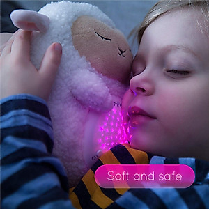 Lumipets Sound Soother Machine: 10 Relaxing Sounds, Whtie Noise, Night Light, Timer, and Portable Design for Peaceful Sleep, Baby Calming, and Stress Relief, Lullaby Lamb