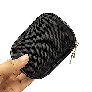 Earphone Case Portable Oxford Bag Holder with Two-Way Zipper for IEM, Earmold, Hearing Protector and Most Earphones