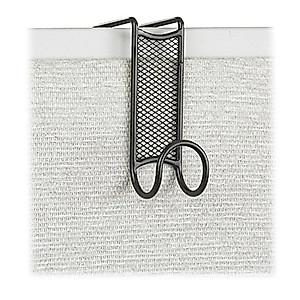 Safco Onyx Panel/Door Coat Hook, Steel, Charcoal