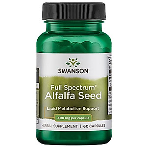Swanson Full Spectrum Alfalfa Seed 400 Milligrams 60 Capsules