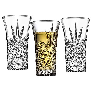 Le'raze [Set of 6] Heavy Base Shot Glass Set, 2-Ounce Shot Glasses for Scotch, Whiskey, Tequila, or Vodka, 6-Pack