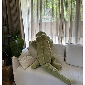 Hofun4U Alligator Plush Pillow, 67 inch Alligator Stuffed Animal, Home Decoration Christmas Valentine’s Birthday Gift for Boys Girls Adults Kids (Green)