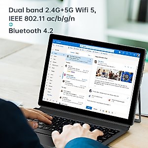 ALLDOCUBE iWORK20 2-in-1 Laptop, Tablet PC with Keyboard (and Stylus Pen), 10.1" Windows Tablet, Intel N4020 CPU, 4GB RAM/128GB ROM, Windows 10, Type-C, Support HDMI, Convertible Laptop
