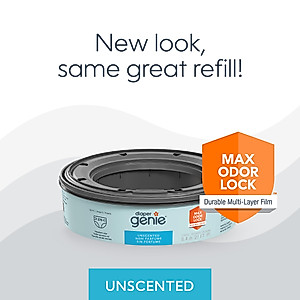 Diaper Genie Bags Refills 270 Count (Pack of 3) with Max Odor Lock | Holds Up to 810 Newborn Diapers