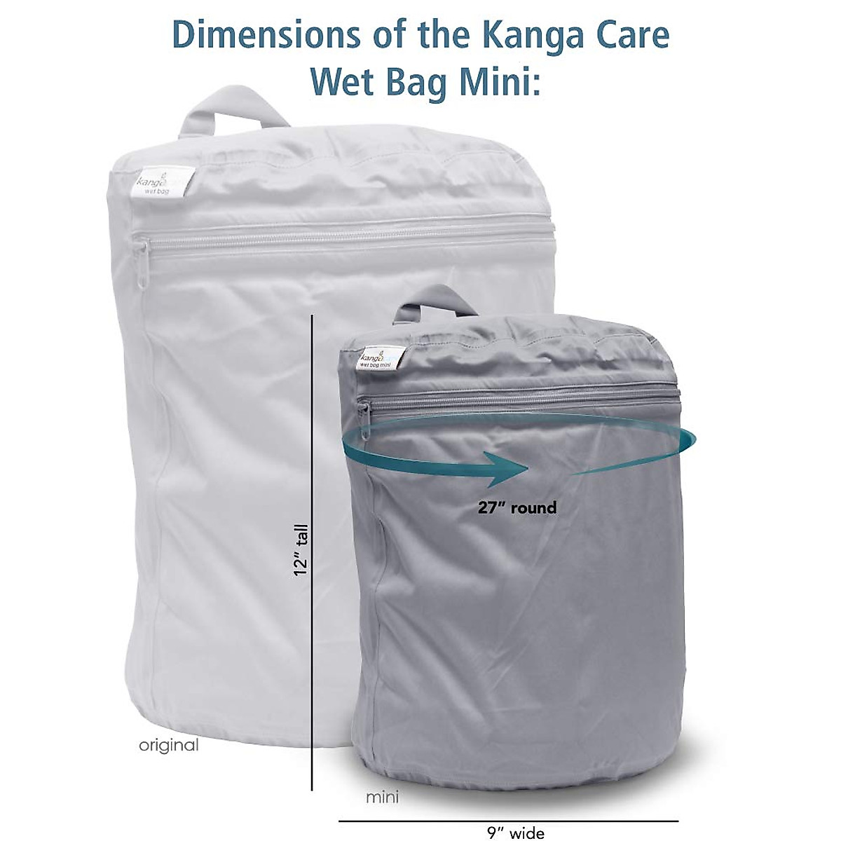 Kanga Care Wet Bag Mini Seam Sealed Waterproof 3D Dimensional for Baby Cloth Diapers, Travel, Beach, Pool, Gym, Swim | Castle