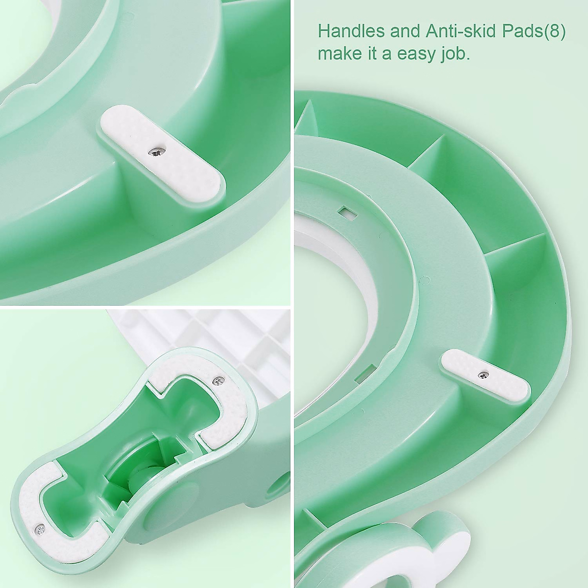 GrowthPic Potty Training Seat, Toddler Toilet Seat, Potty Chair with Splash Guard for Kids, Anti-skid, Soft Cushion, Potty Ladder, Green