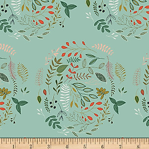 Art Gallery Fabrics Art Gallery Fusion Wreathed Woodlands Fabric, Green